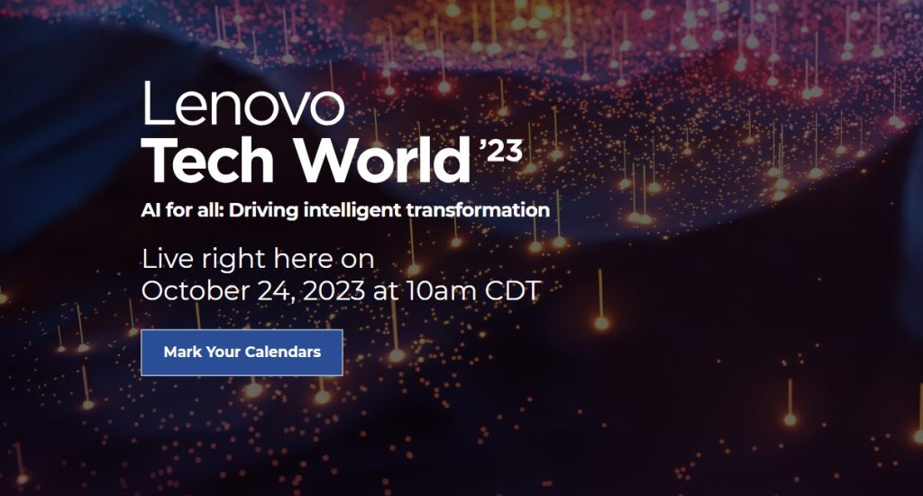 Join us at Lenovo TechWorld: Experience the Dawn of the AI-Era